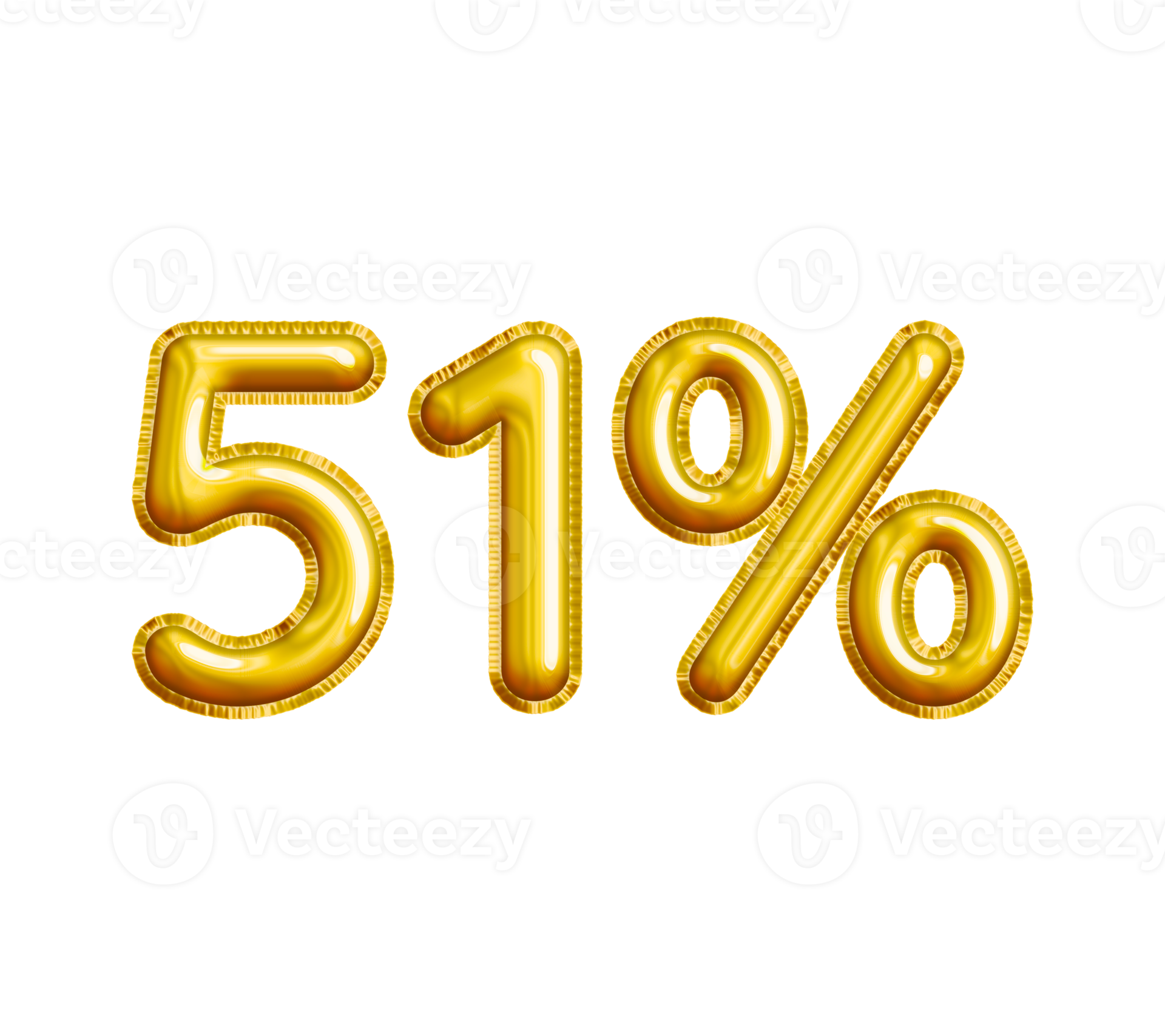 51 Or Fifty One Percent 3d Gold Balloon You Can Use This Asset For Your Content Marketing Like