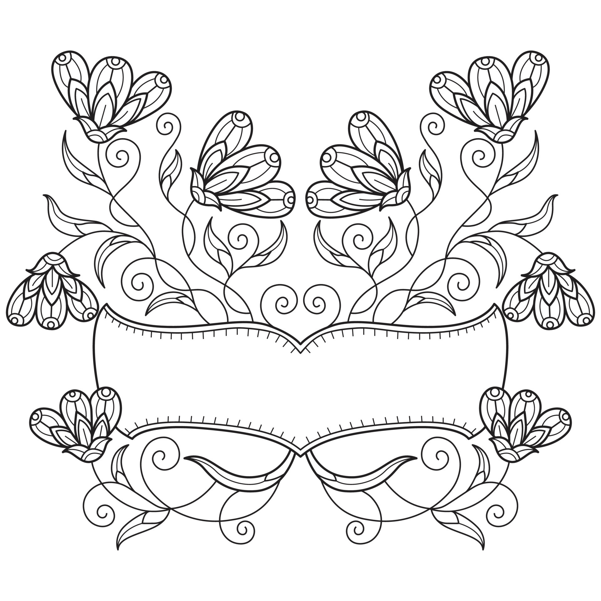 Flower name tag hand drawn for adult coloring book 21626251 Vector Art ... Flower name tag hand drawn for adult coloring book 21626251 Vector Art ...