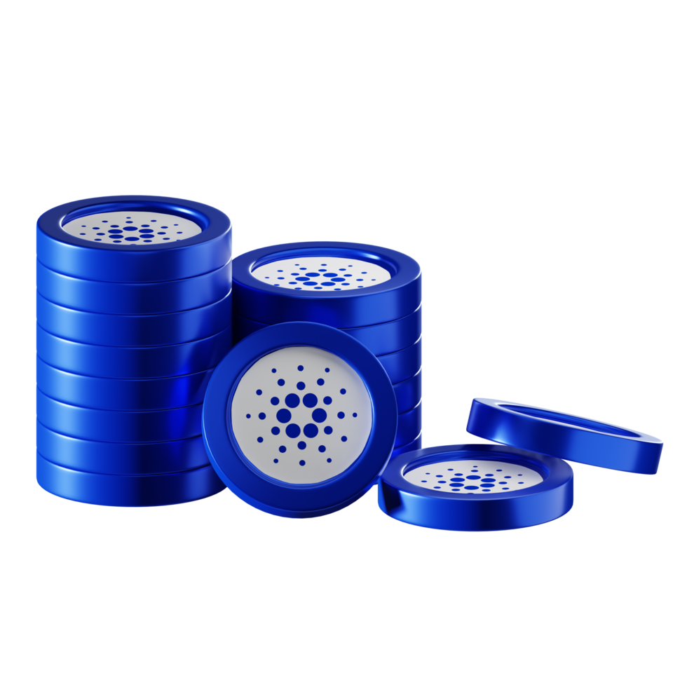 Cardano Ada Coin Stacks Cryptocurrency 3d Render Illustration 21627701 Png
