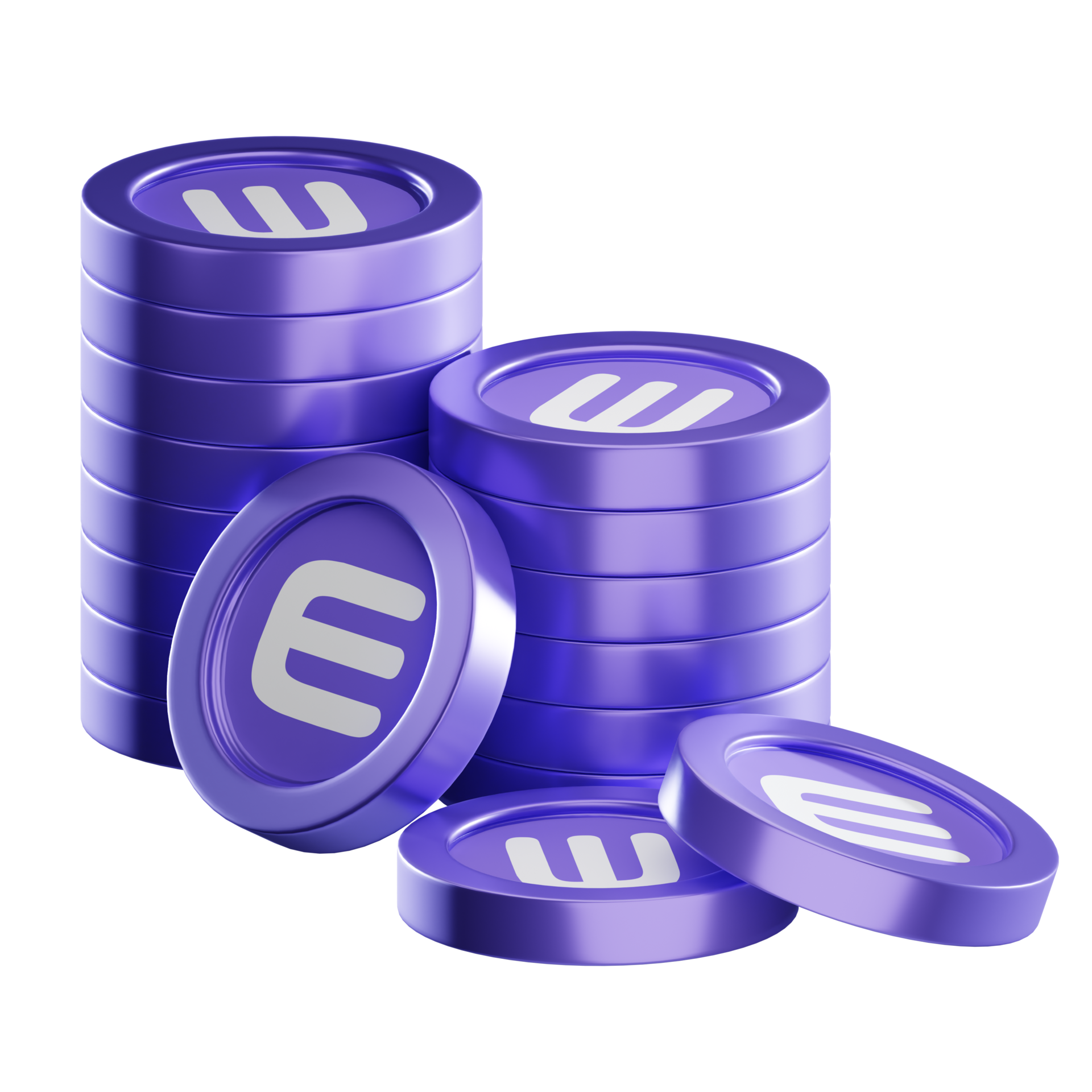 Enjin Coin Enj Coin Stacks Cryptocurrency 3d Render Illustration 6307