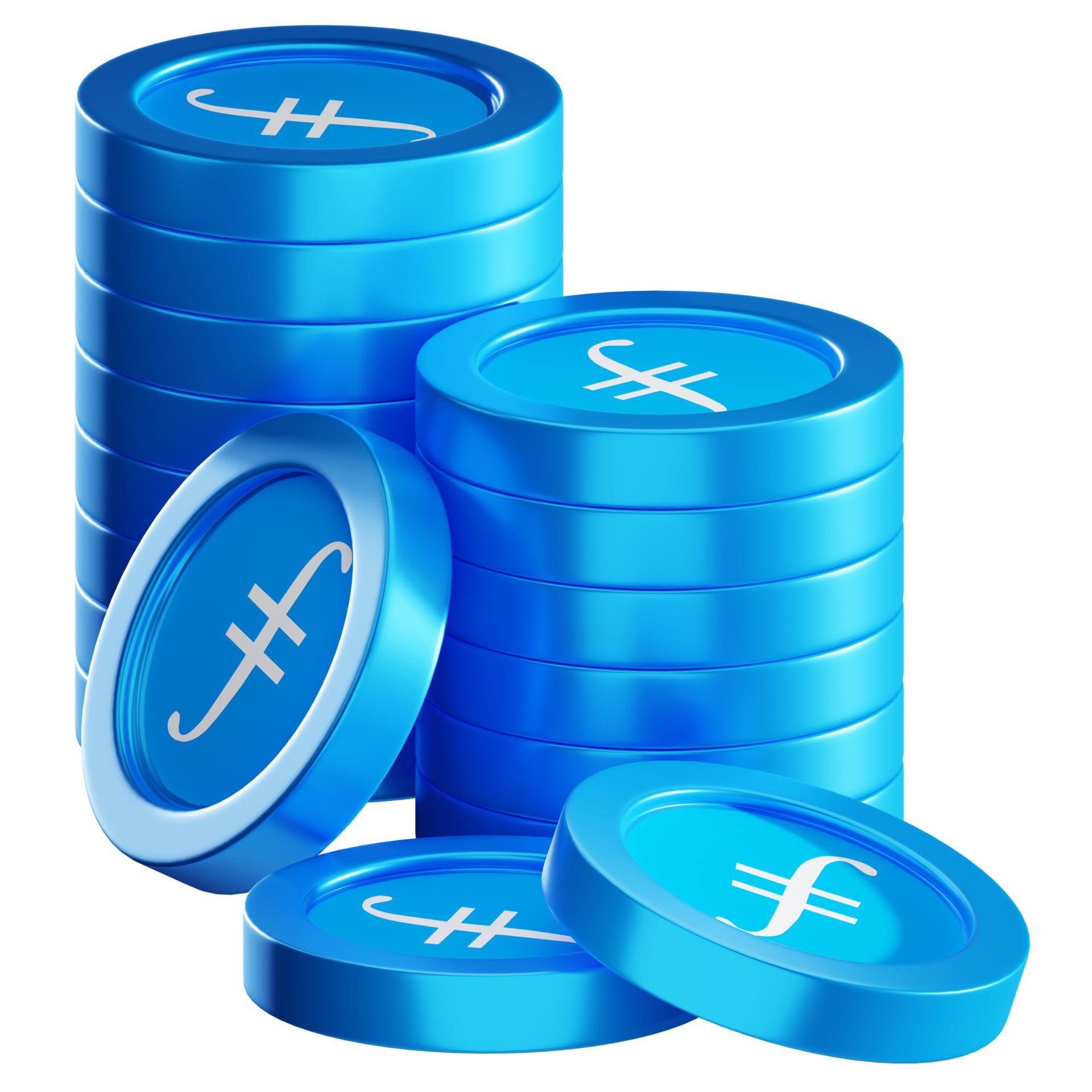 Filecoin FIL coin stacks cryptocurrency. 3D render illustration ... Filecoin FIL coin stacks cryptocurrency. 3D render illustration ...