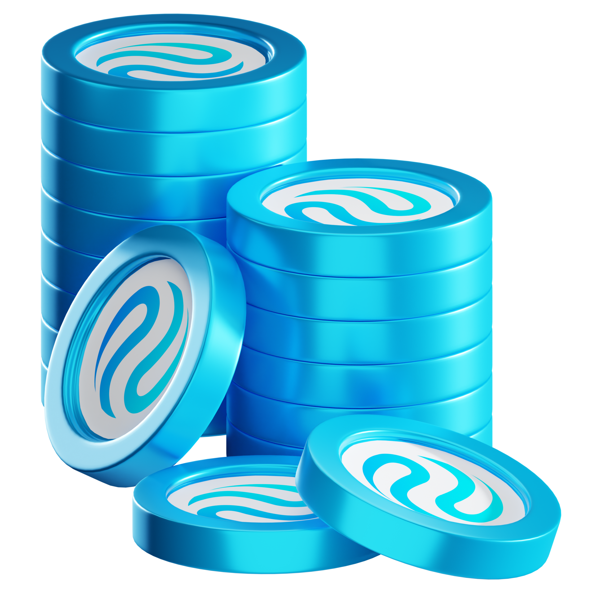 Injective Inj Coin Stacks Cryptocurrency 3d Render Illustration