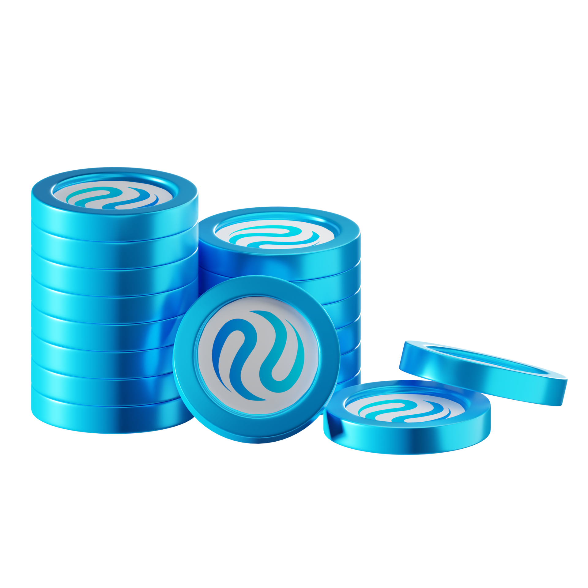 Injective Inj Coin Stacks Cryptocurrency 3d Render Illustration