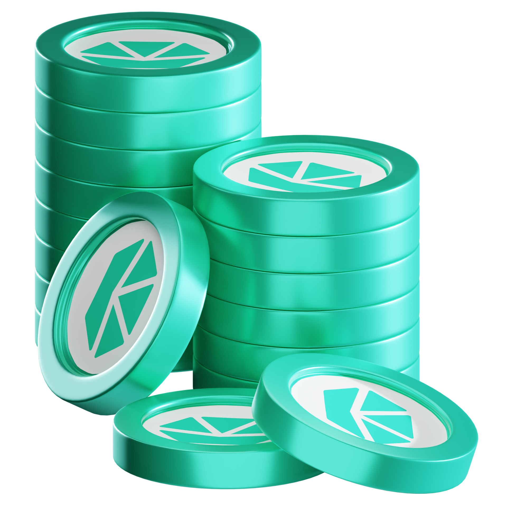 Kyber Network Crystal v2 KNC coin stacks cryptocurrency. 3D render ... Kyber Network Crystal v2 KNC coin stacks cryptocurrency. 3D render ...