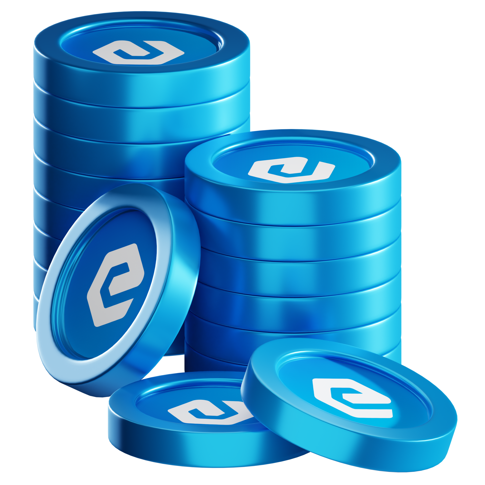 eCash XEC coin stacks cryptocurrency. 3D render illustration 21628190 PNG