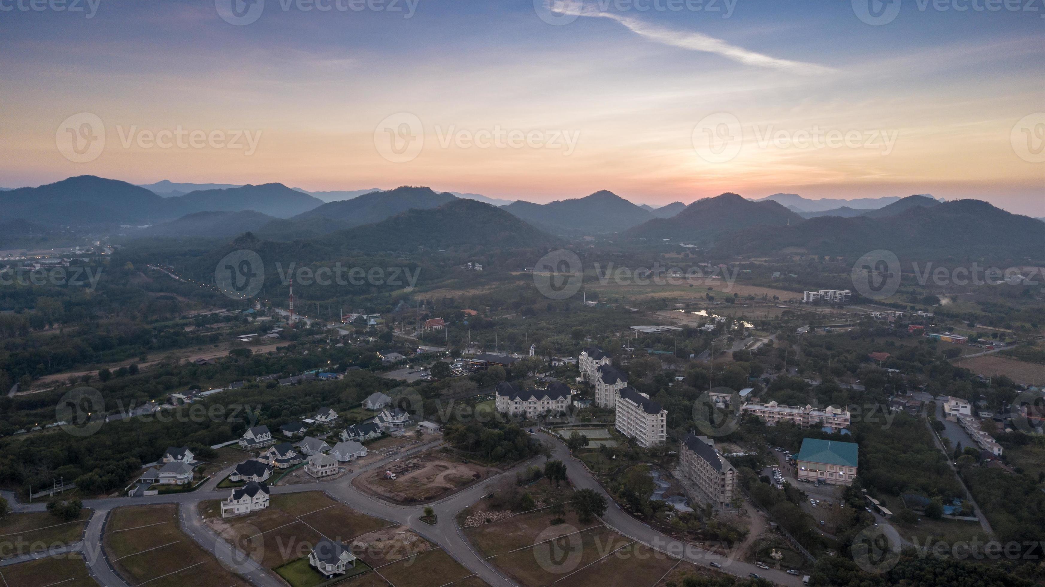 aerial view from drone Landscape of Pak Chong District 21628254 Stock Photo at Vecteezy