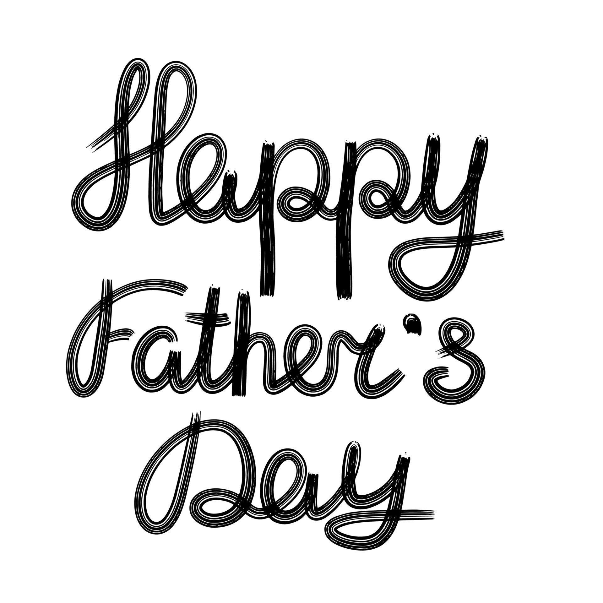 Happy Fathers Day Lettering Calligraphy Vector Illustration 21628793 Vector Art At Vecteezy