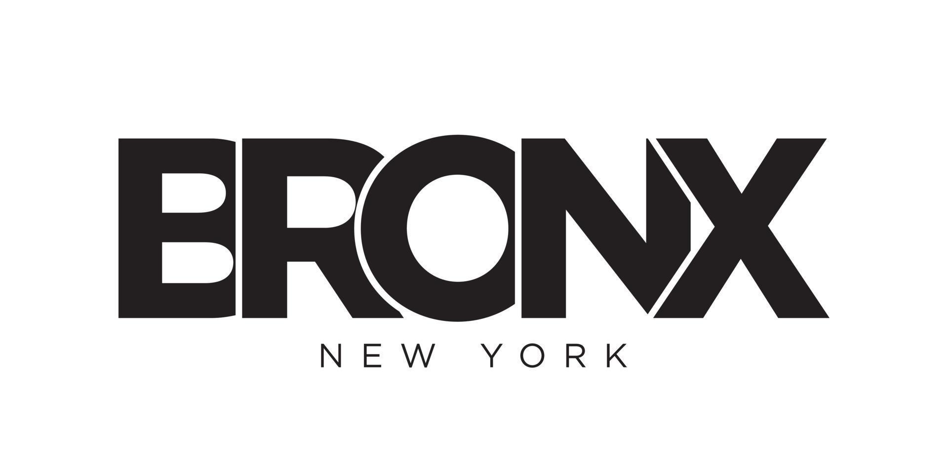 Bronx, New York, USA typography slogan design. America logo with graphic city lettering for ...
