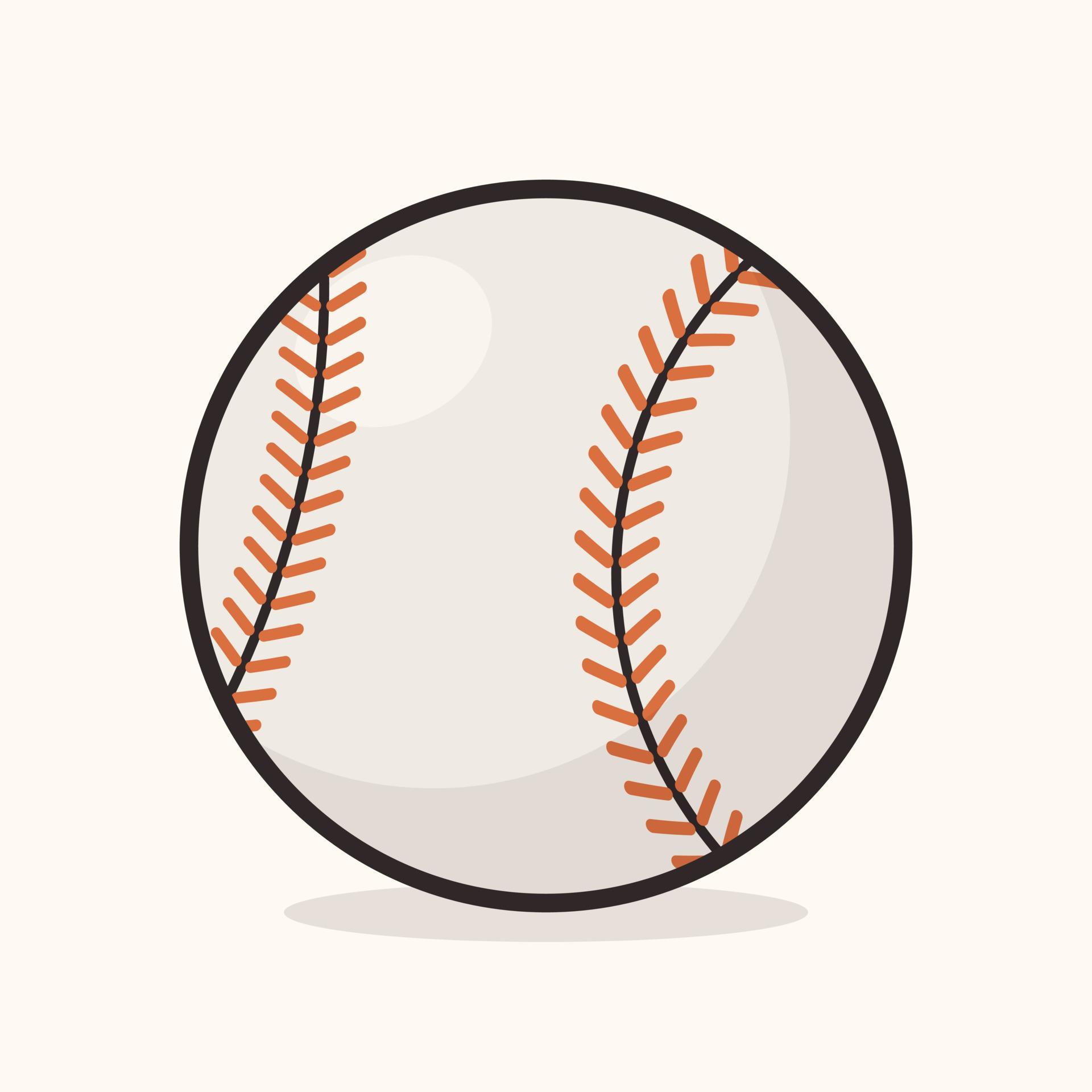 Baseball Ball Cartoon Icon Vector Illustration Sports Icon Concept Illustration Suitable For
