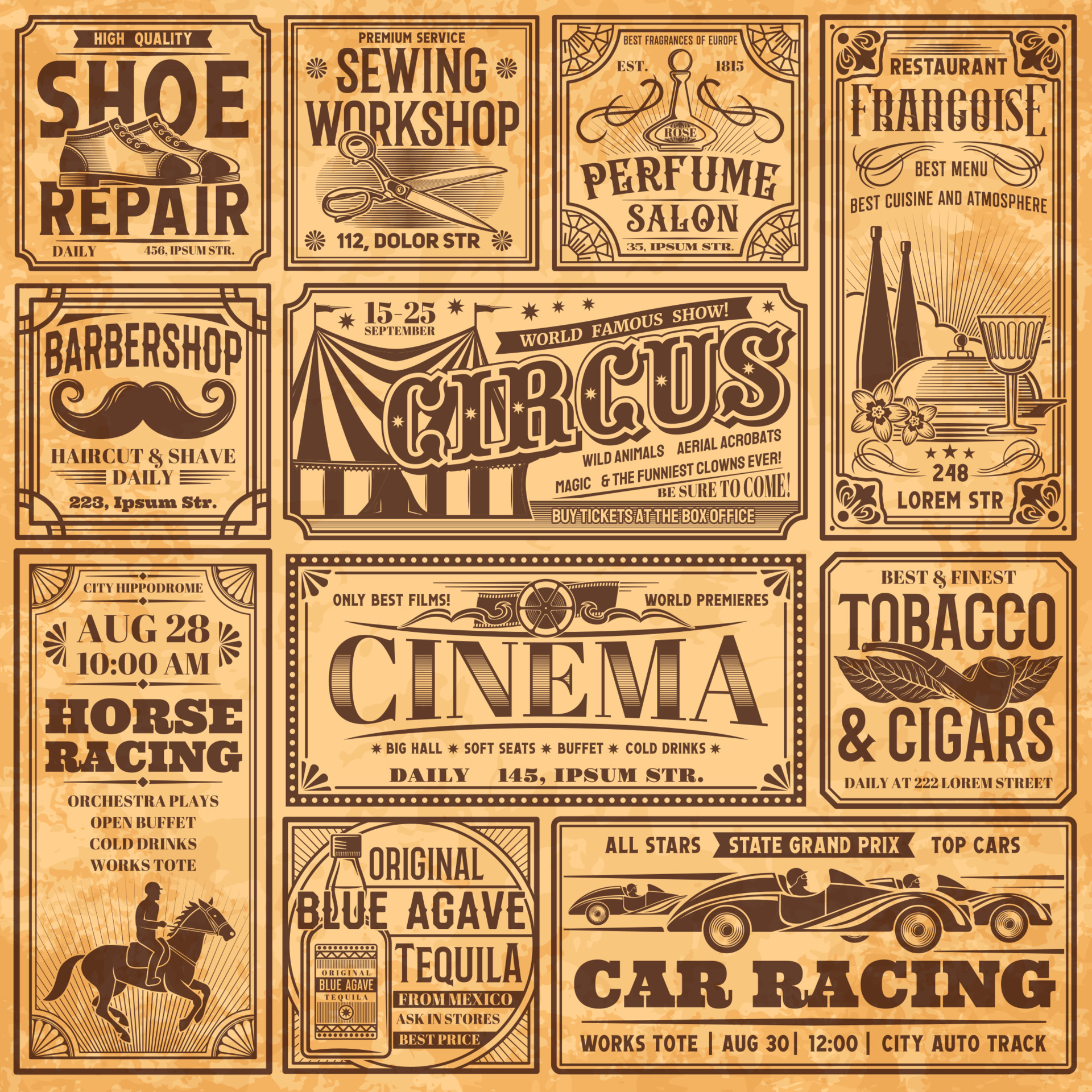 Vintage newspaper banners, old retro advertising 21630111 Vector Art at ... Vintage newspaper banners, old retro advertising 21630111 Vector Art at ...