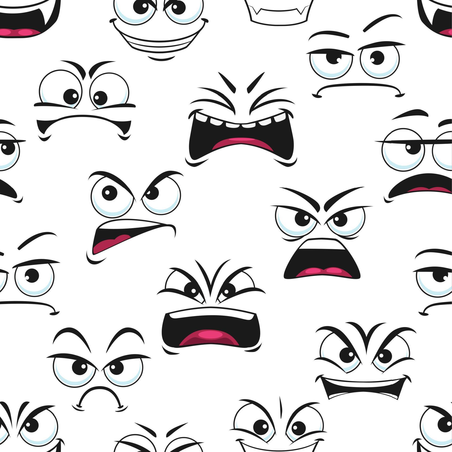 Cartoon Angry And Sad Faces Seamless Emoji Pattern 21630485 Vector Art cartoon-angry-and-sad-faces-seamless-emoji-pattern-21630485-vector-art