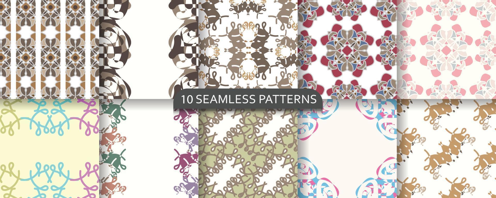 Modern Abstract Seamless Pattern Set Vector Illustration 21631209