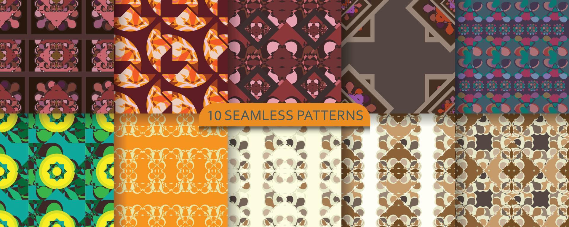 Modern Abstract Seamless Pattern Set Vector Illustration 21631210