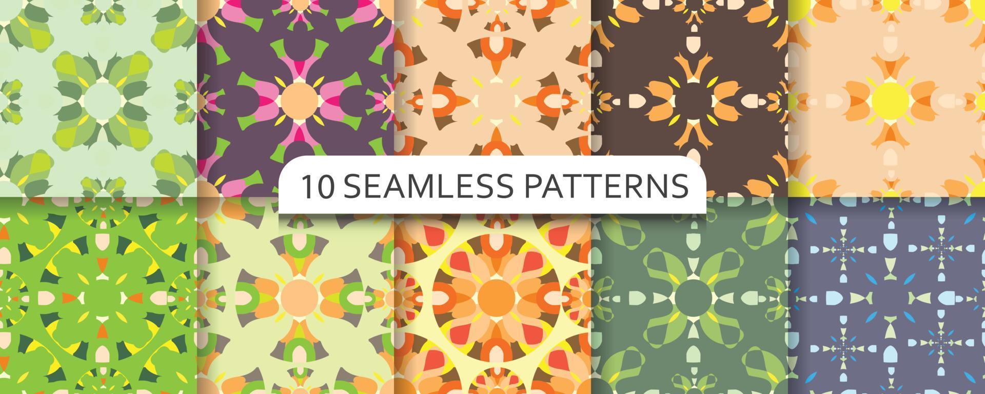 Modern Abstract Seamless Pattern Set Vector Illustration 21631213