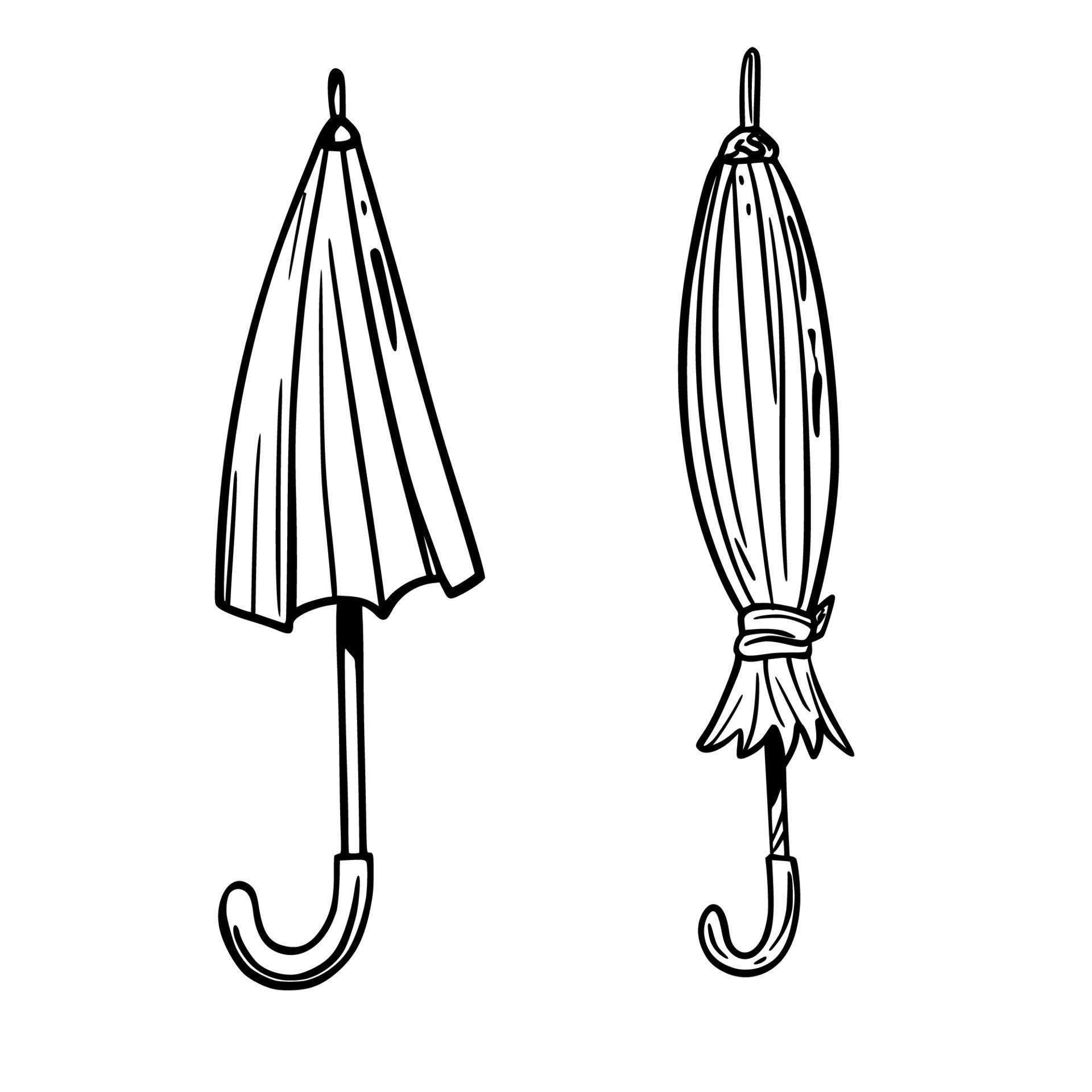 Umbrella Sketch Hand Drawing For Your Design 21631533 Vector Art At