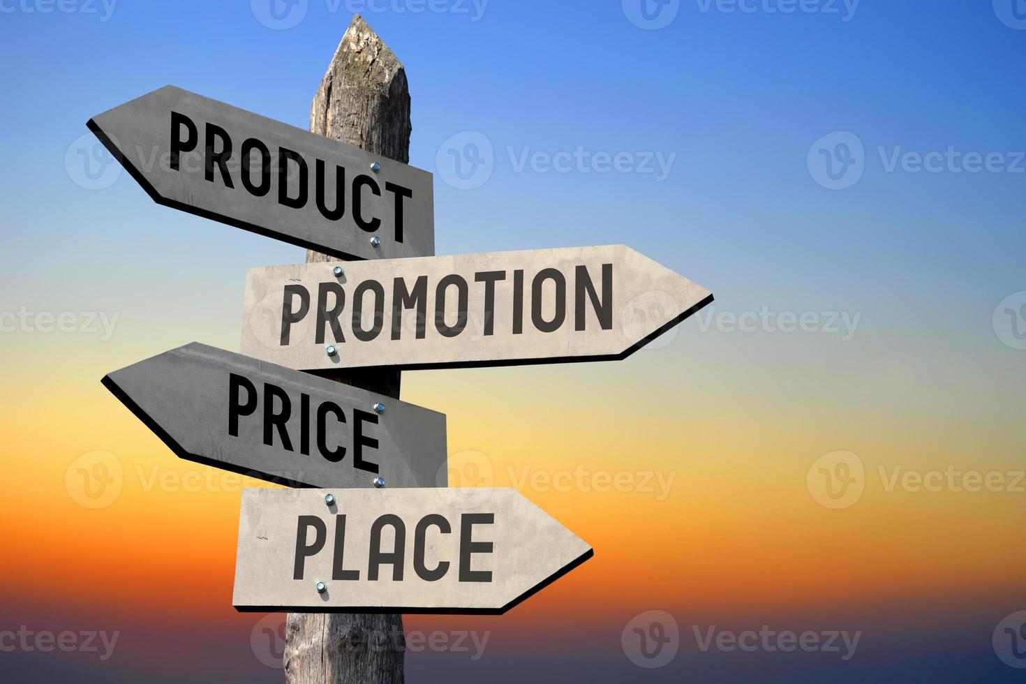 Product, Promotion, Price, Place - Wooden Signpost 21632298 Stock Photo ... Product, Promotion, Price, Place - Wooden Signpost 21632298 Stock Photo ...