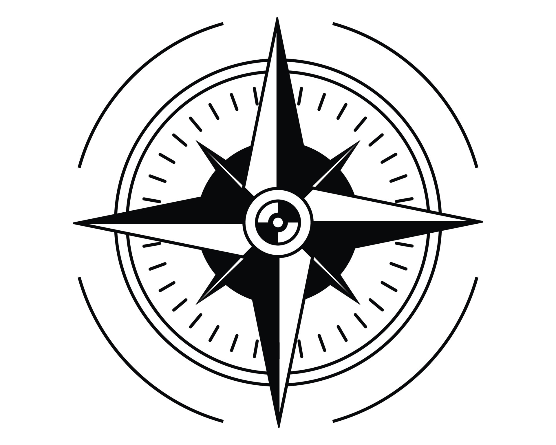 Compass With Arrows Indicate Cardinal Directions Flat Vector Illustration 21635573 Vector Art