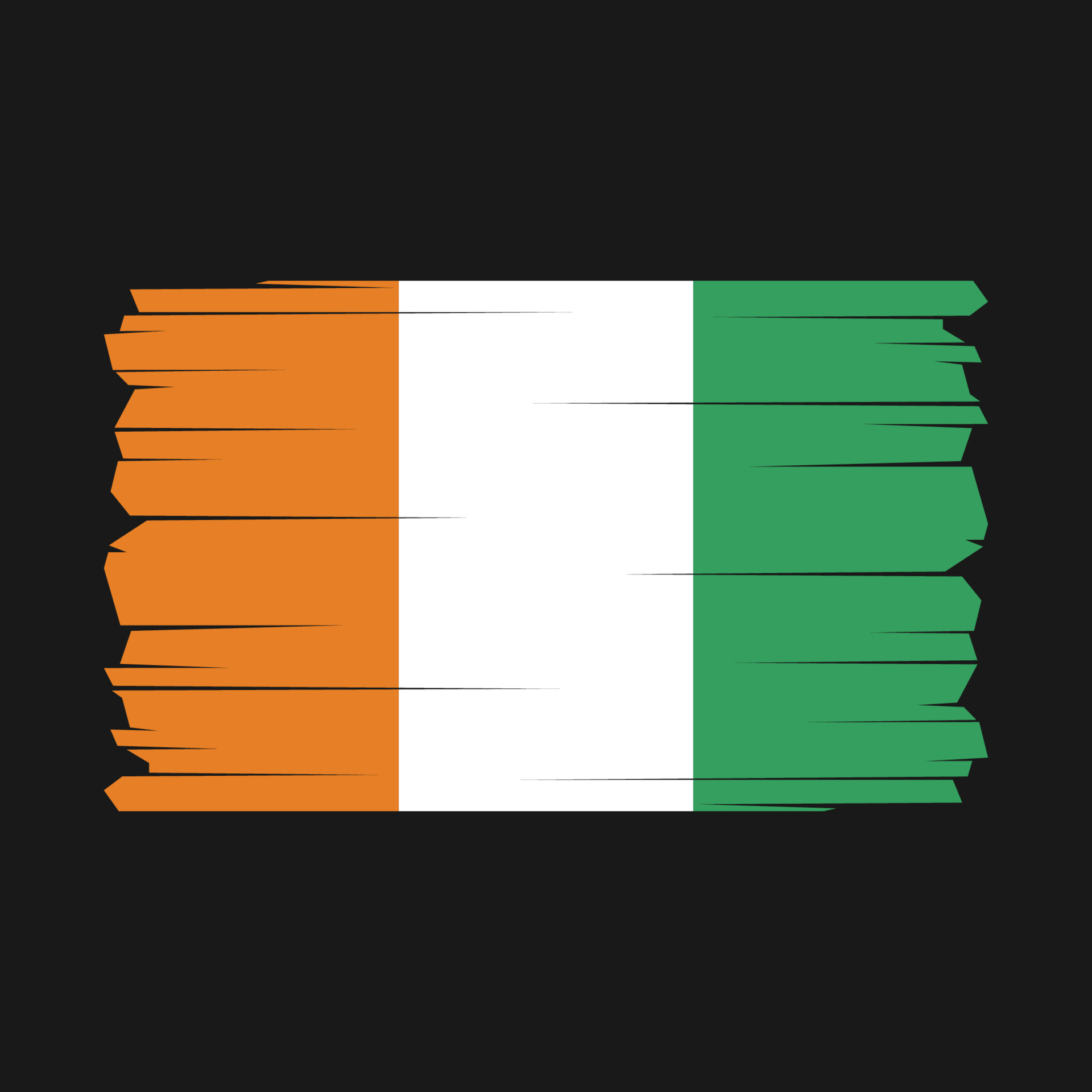 Ivory Coast Flag Vector Illustration 21635782 Vector Art At Vecteezy