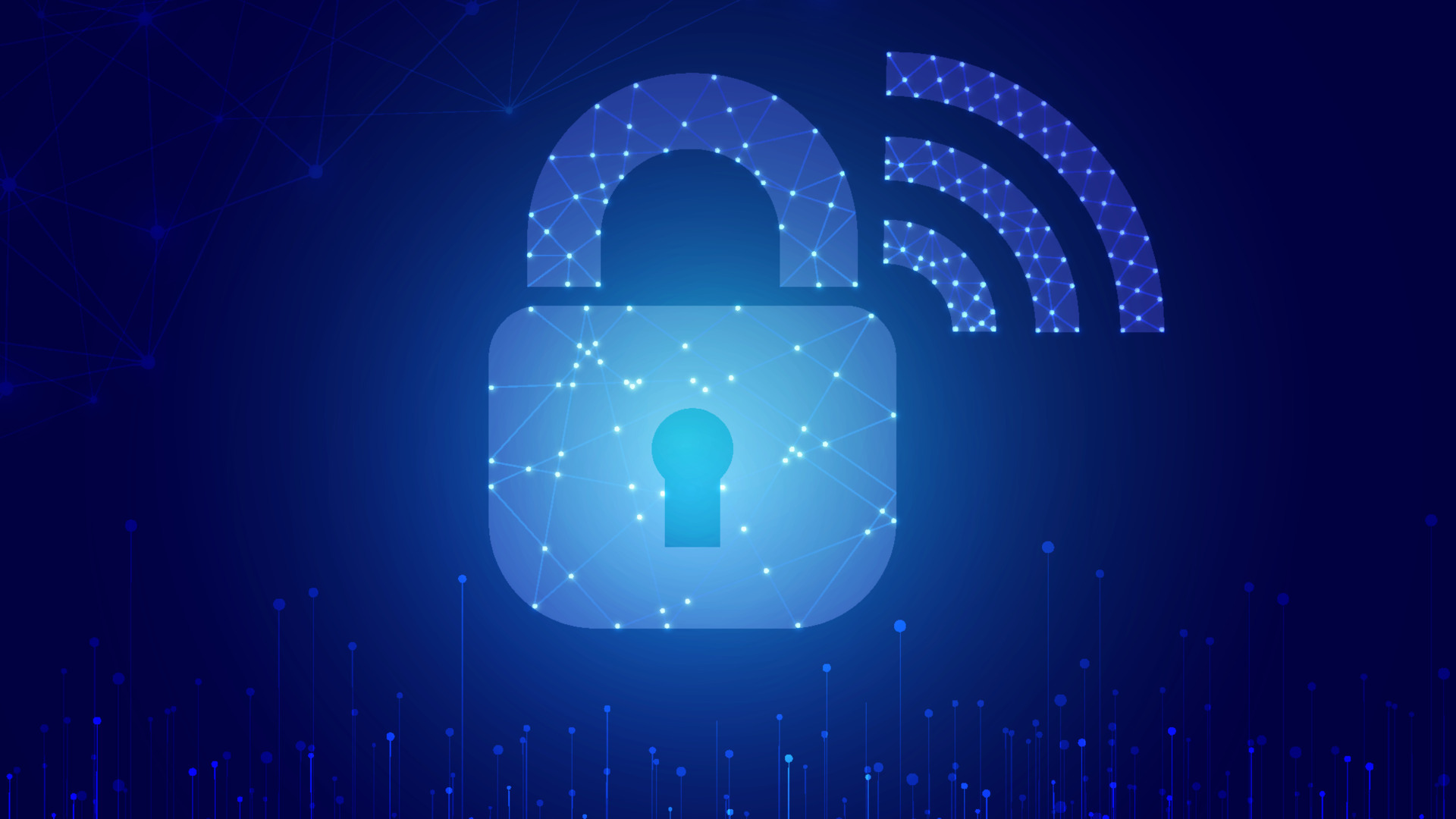 Cyber Security Concept With Digital Code And Lock Data Protection