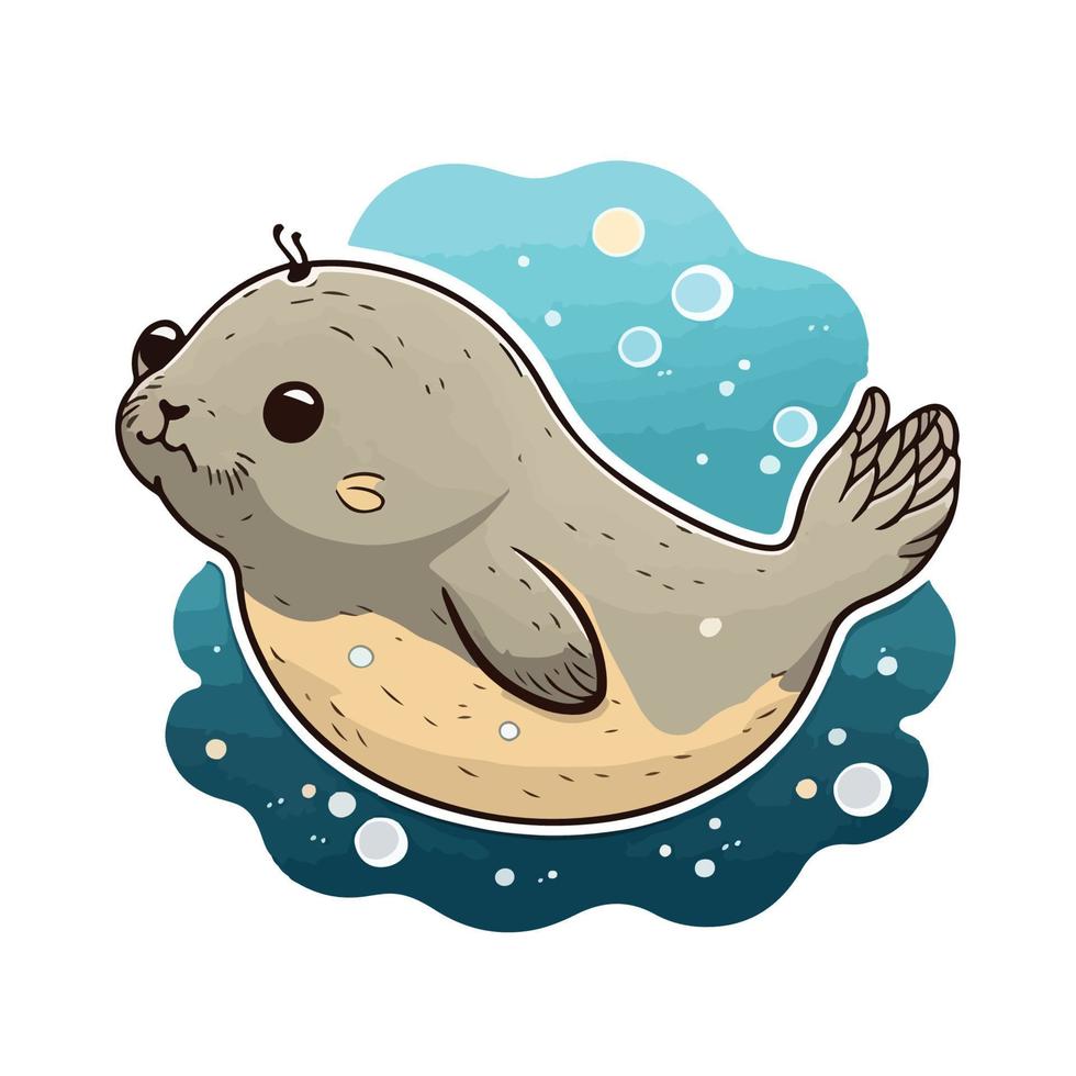 Cute Seal Cartoon Style 21638275 Vector Art At Vecteezy