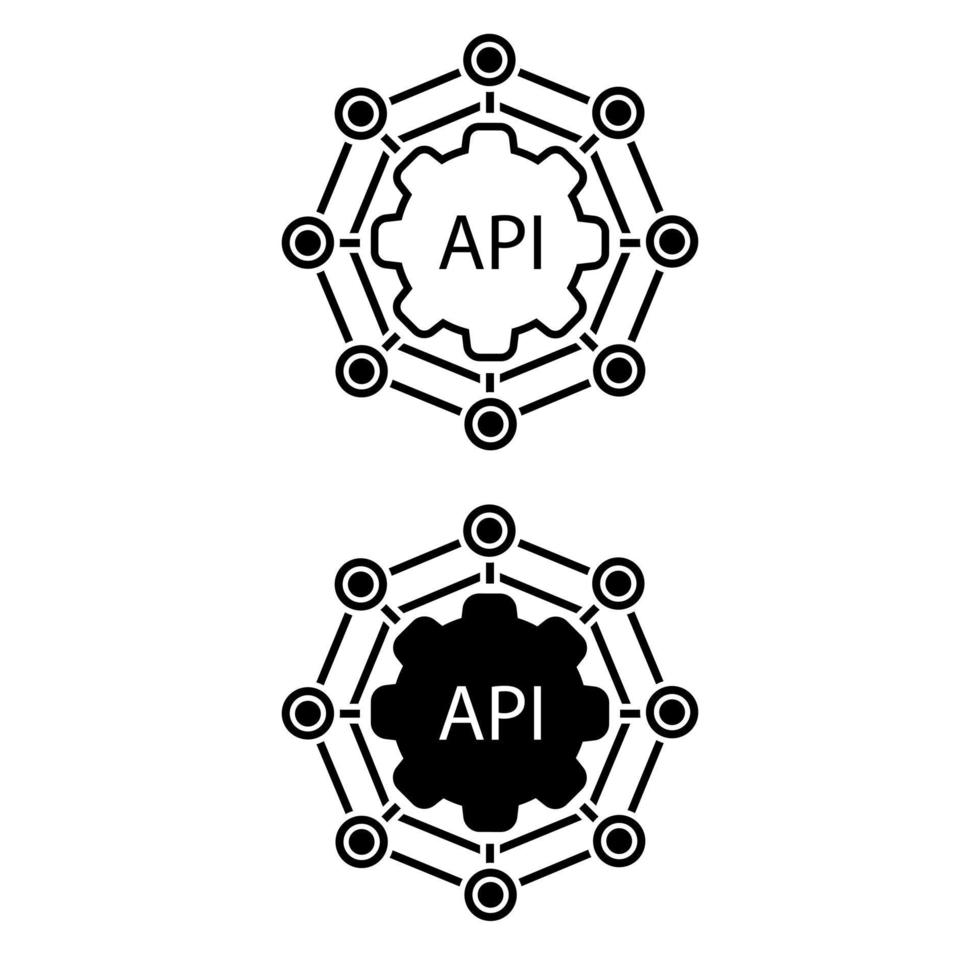 API icon vector, software integration illustration sign. Application ... API icon vector, software integration illustration sign. Application ...