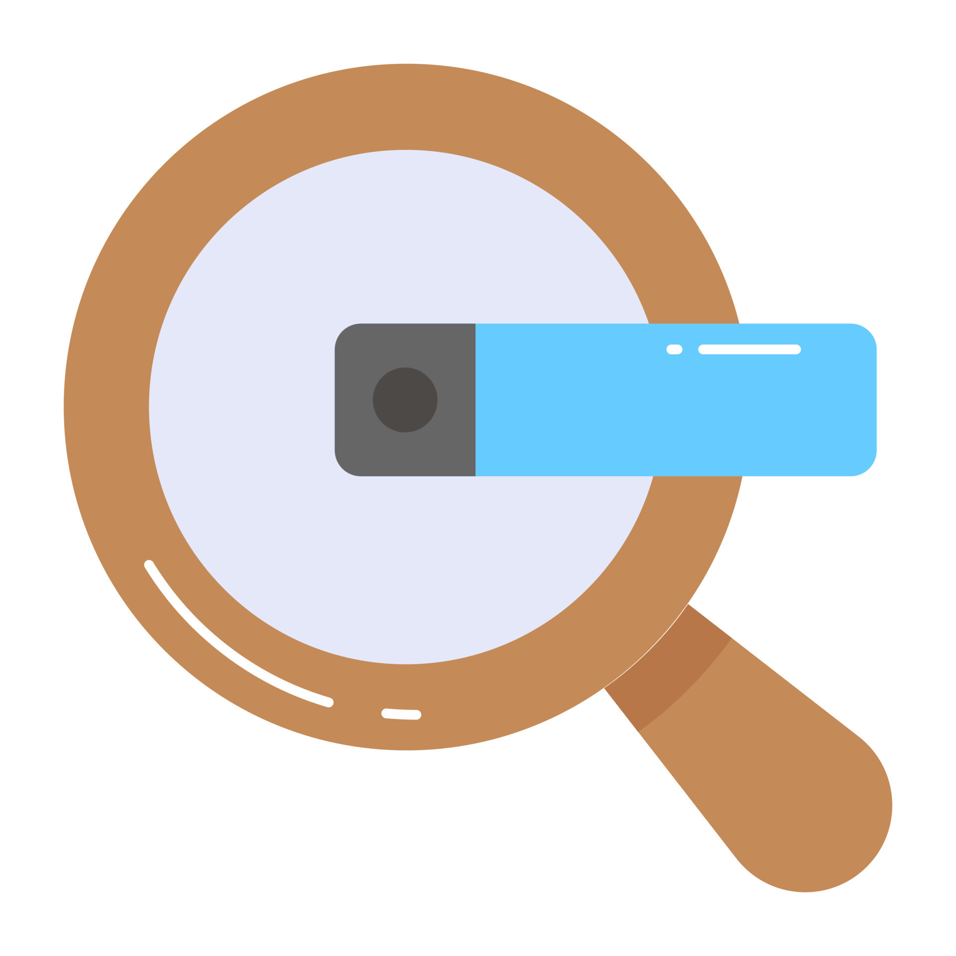 Magnifier with search bar, vector design of search engine optimization ...