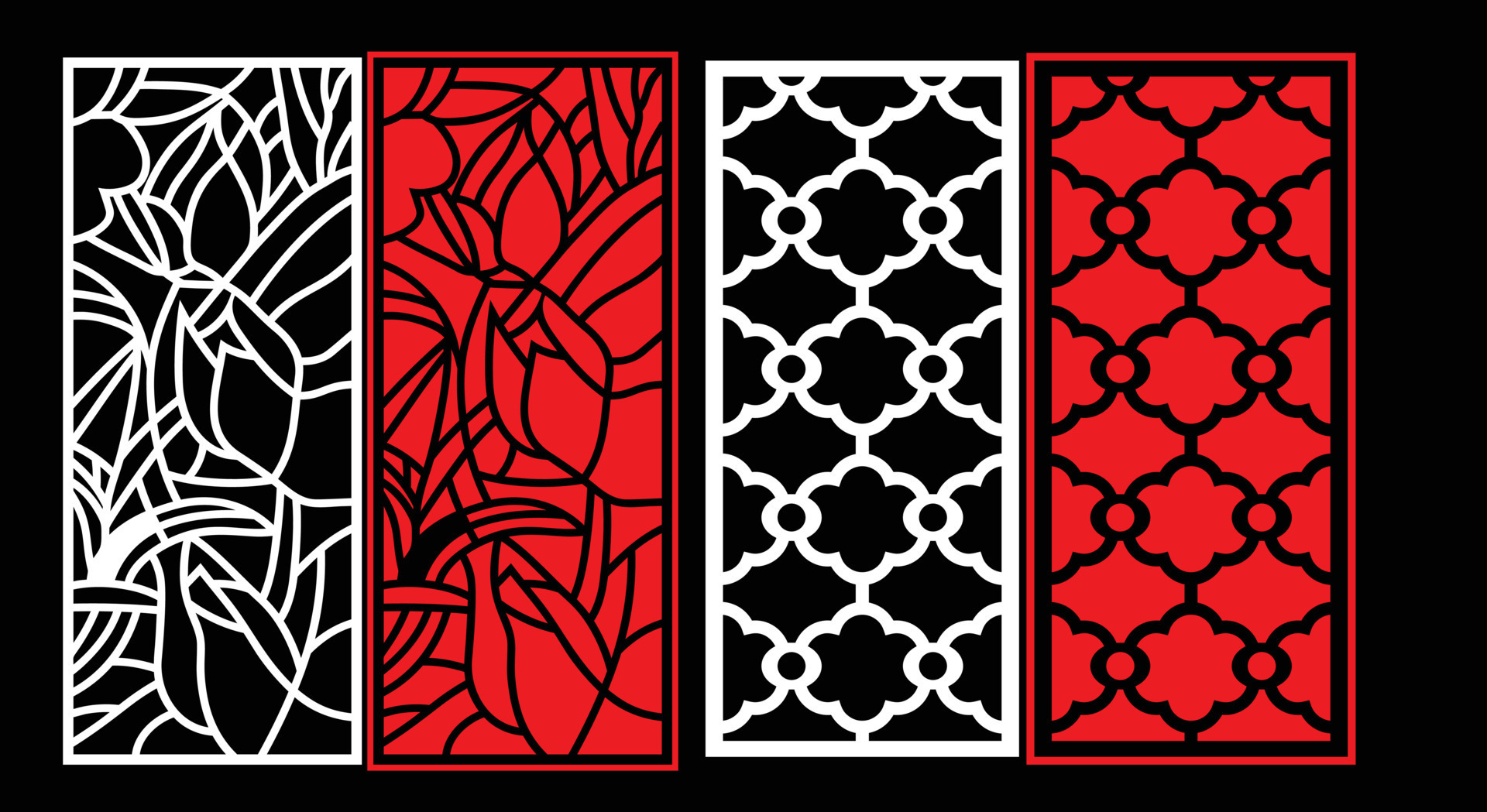 Decorative Wall Panel Set Chinese Mdf Cnc Router Laser Cutting Pattern Design For Mdf Wood