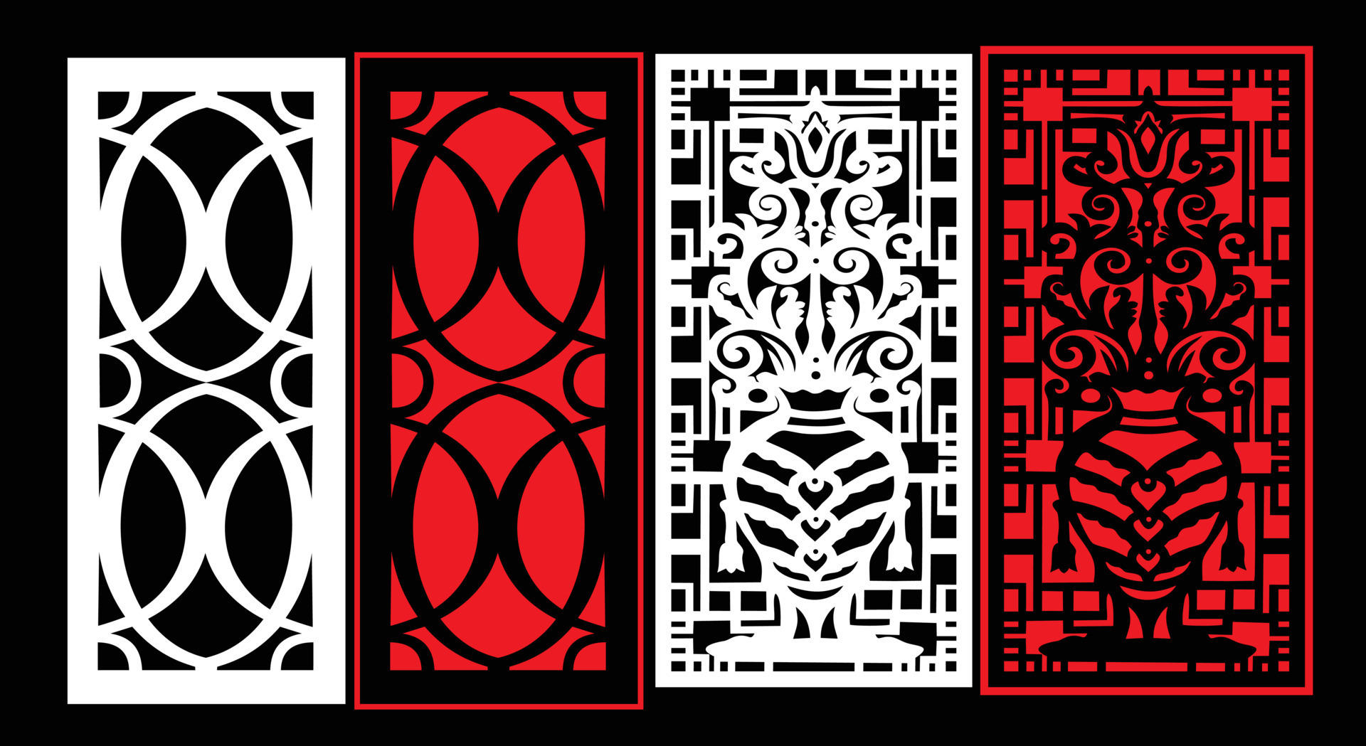 Decorative Wall Panel Set Chinese Mdf Cnc Router Laser Cutting Pattern Design For Mdf Wood