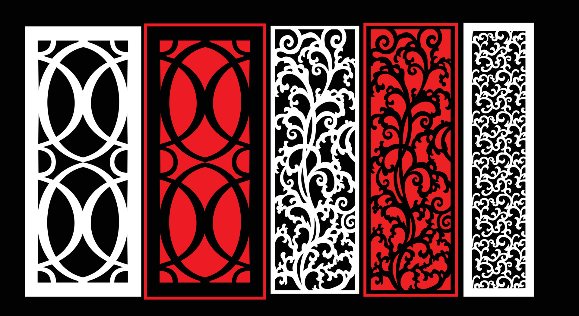 Decorative Wall Panel Set Chinese Mdf Cnc Router Laser Cutting Pattern Design For Mdf Wood