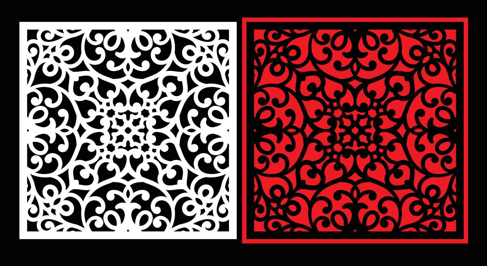Decorative wall panel set chinese mdf cnc router laser cutting pattern design for mdf wood ...