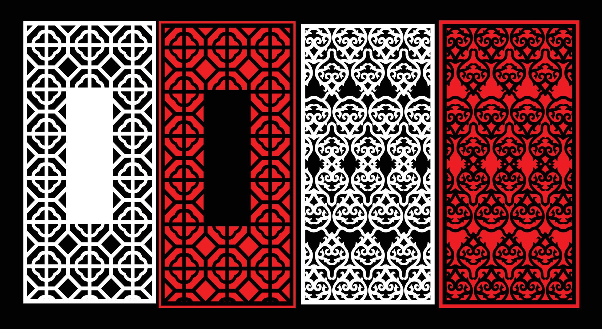Decorative Wall Panel Set Chinese Mdf Cnc Router Laser Cutting Pattern Design For Mdf Wood