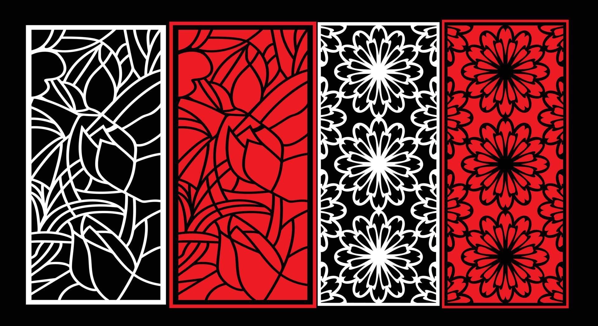 Decorative wall panel set chinese mdf cnc router laser cutting pattern design for mdf wood ...