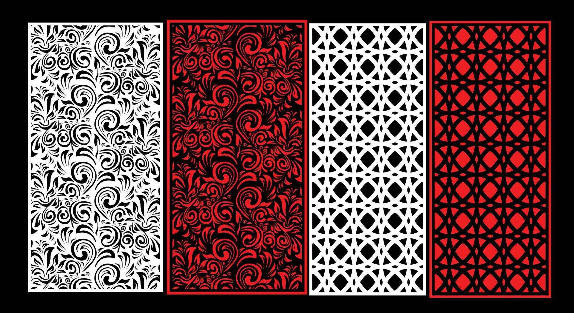 Decorative wall panel set chinese mdf cnc router laser cutting pattern design for mdf wood ...