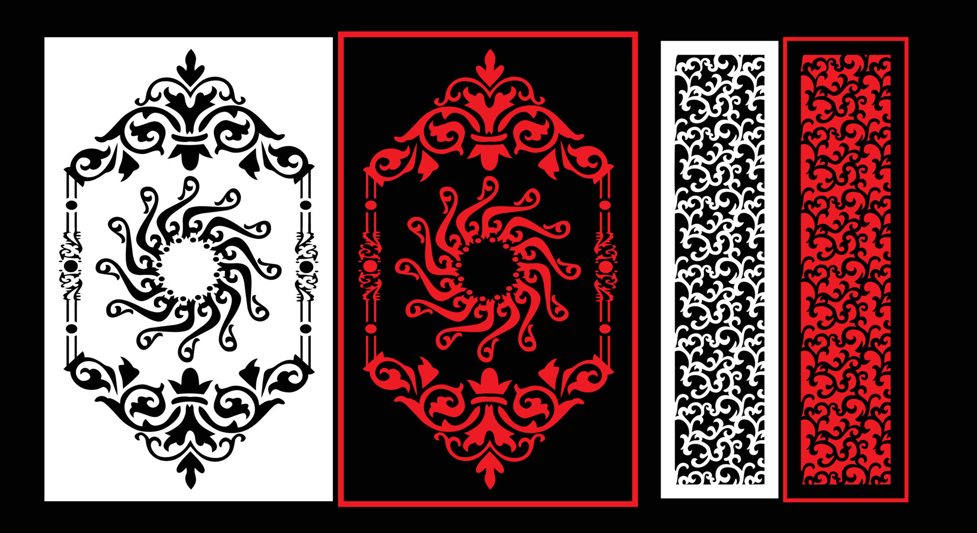 Decorative Wall Panel Set Chinese Mdf Cnc Router Laser Cutting Pattern Design For Mdf Wood