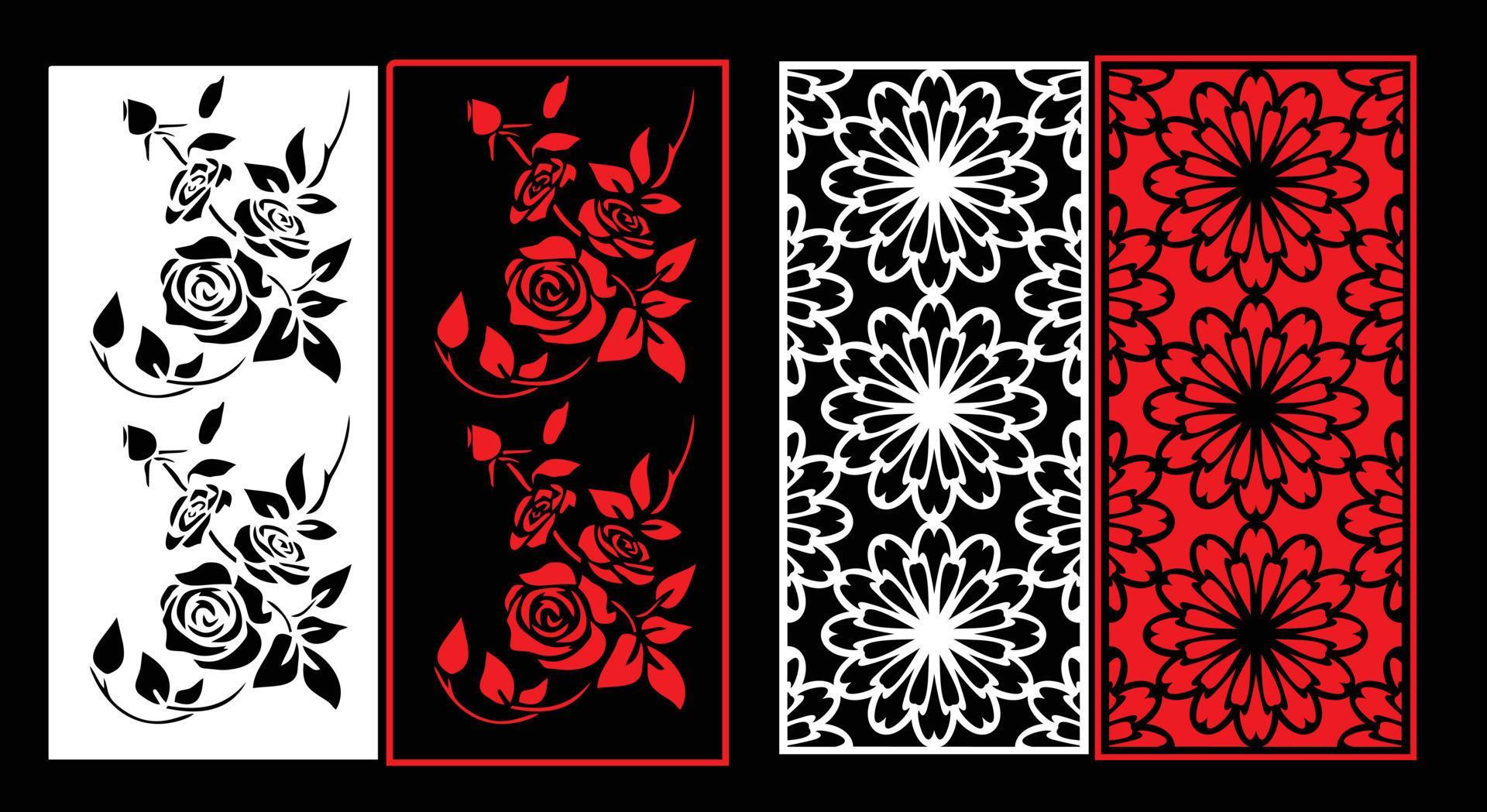 Decorative wall panel set chinese mdf cnc router laser cutting pattern design for mdf wood ...