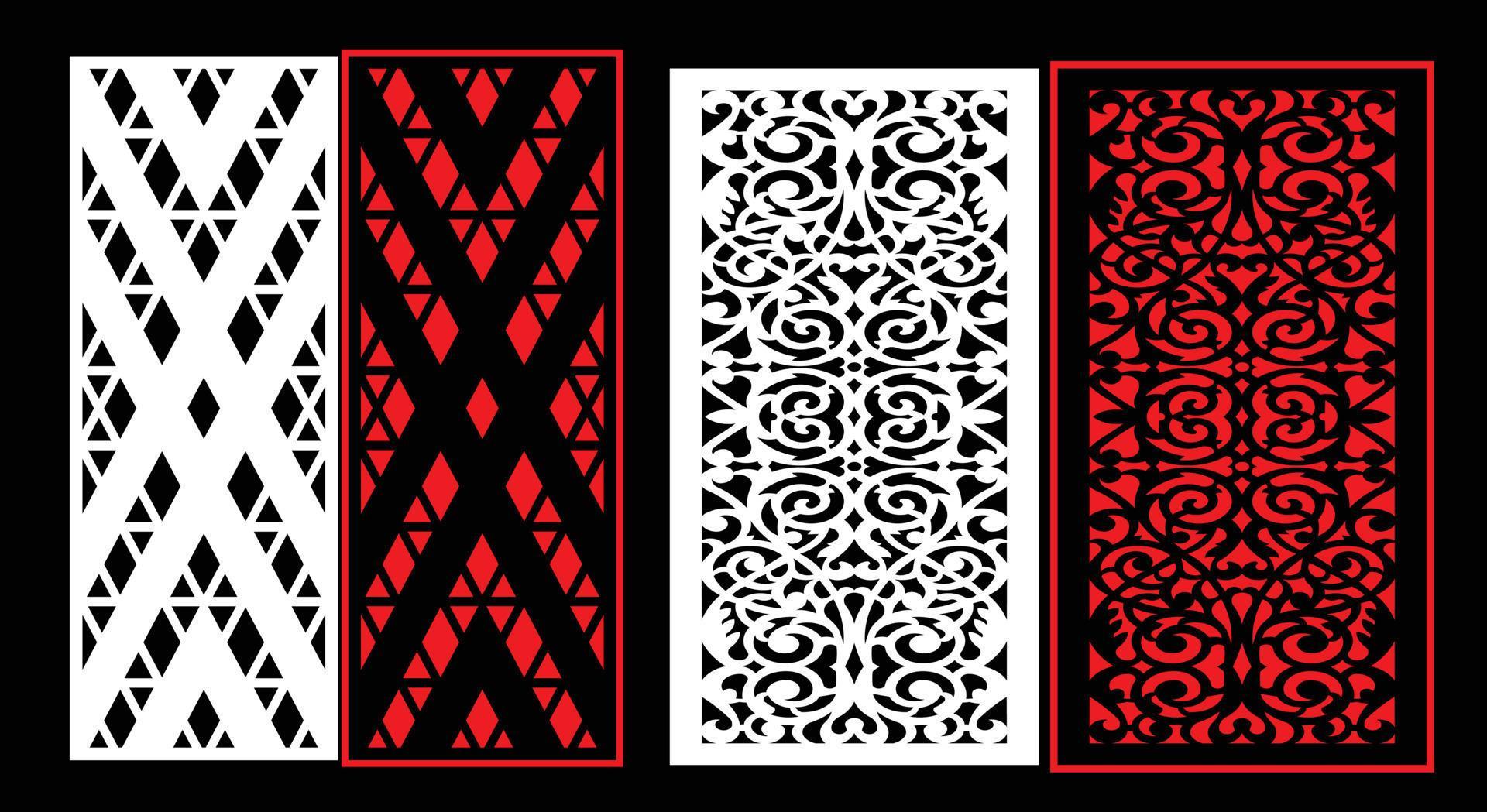 Decorative wall panel set chinese mdf cnc router laser cutting pattern design for mdf wood ...