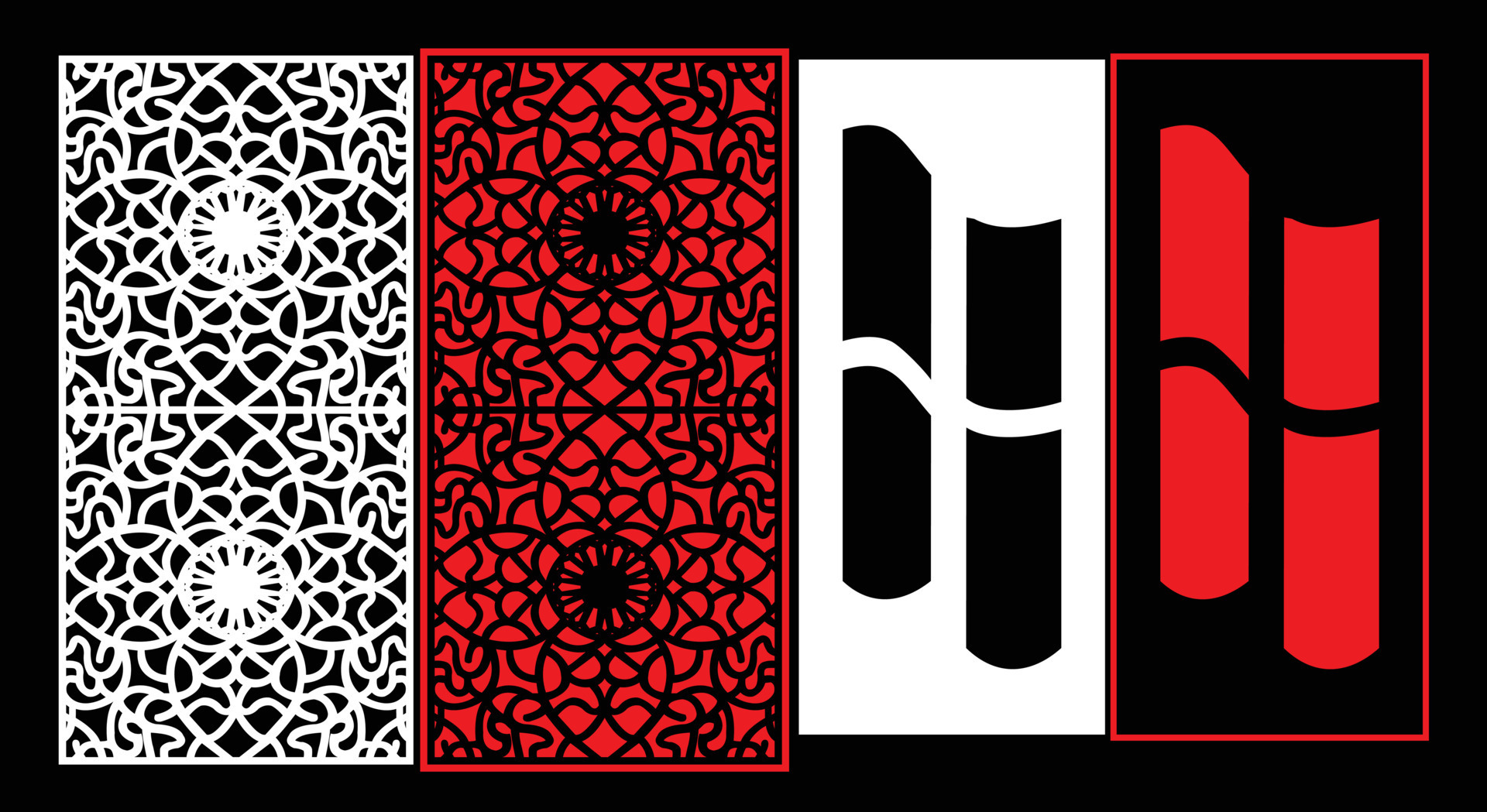 Decorative Wall Panel Set Chinese Mdf Cnc Router Laser Cutting Pattern Design For Mdf Wood