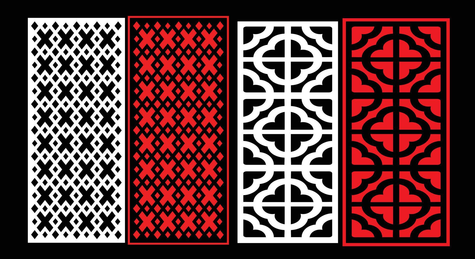 Decorative wall panel set chinese mdf cnc router laser cutting pattern design for mdf wood ...