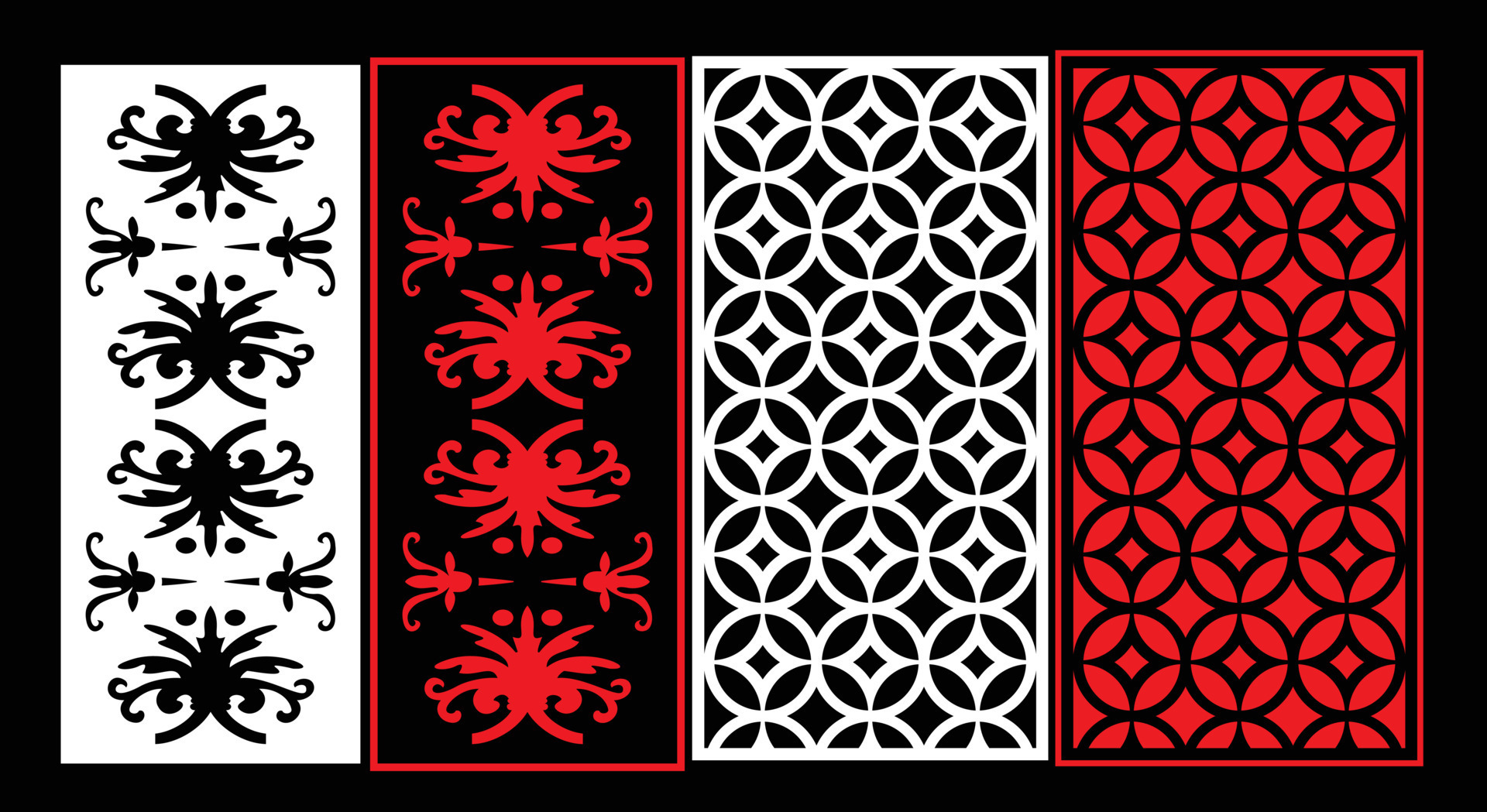 Decorative Wall Panel Set Chinese Mdf Cnc Router Laser Cutting Pattern Design For Mdf Wood