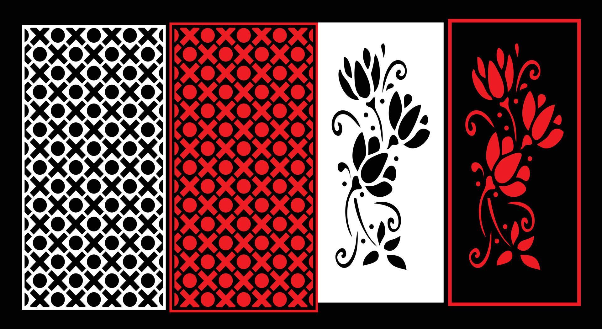 Decorative wall panel set chinese mdf cnc router laser cutting pattern design for mdf wood ...