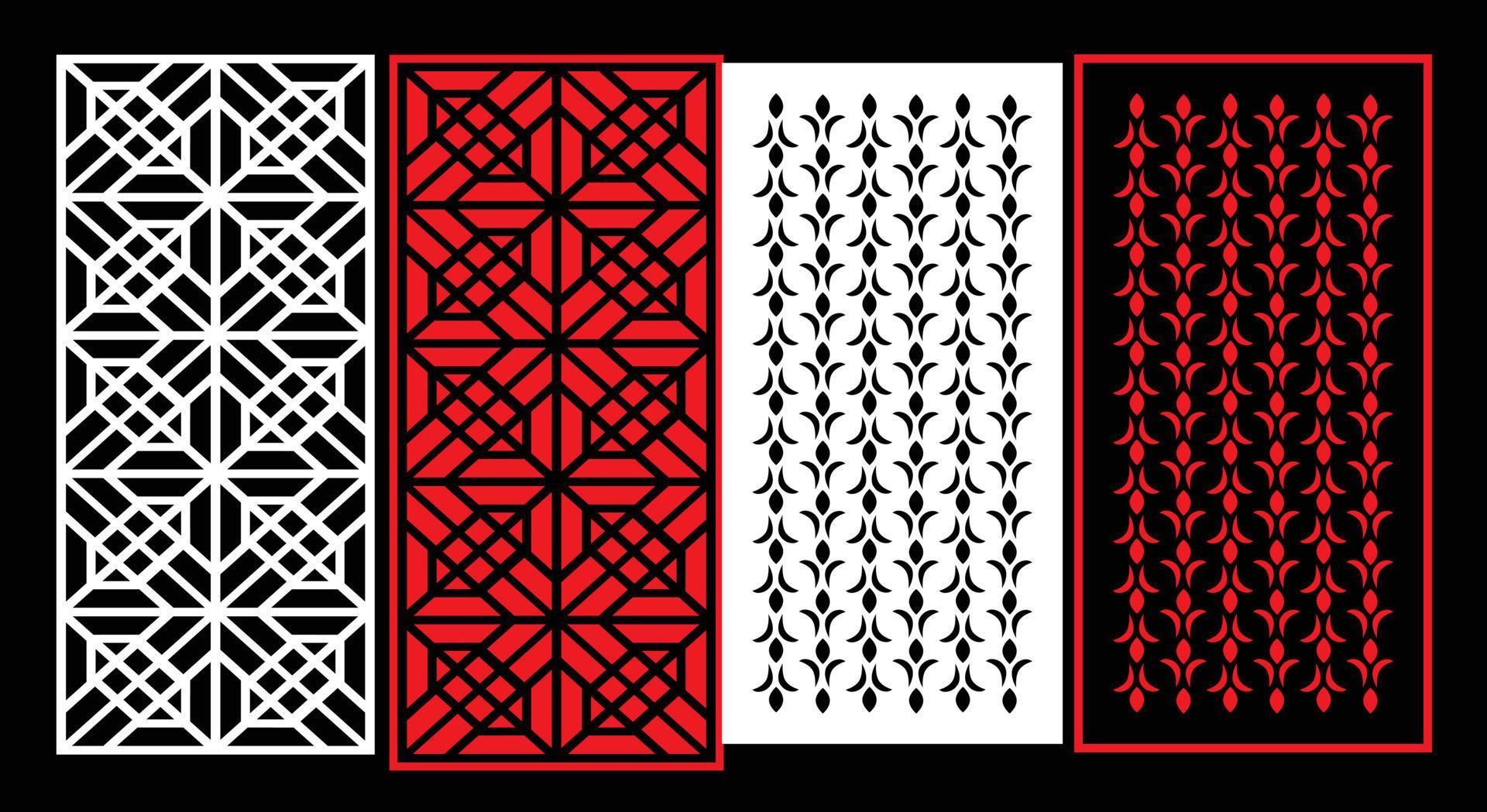 Decorative wall panel set chinese mdf cnc router laser cutting pattern design for mdf wood ...