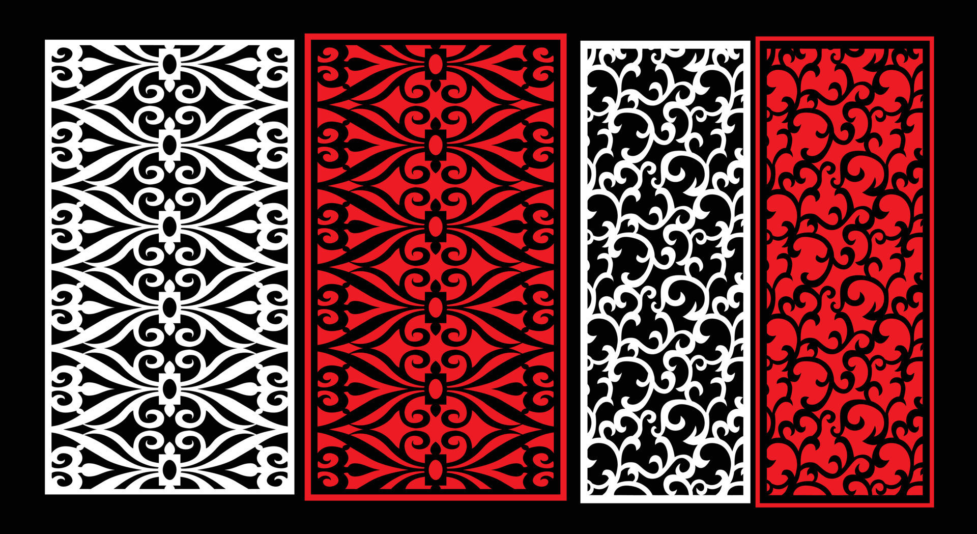 Decorative wall panel set chinese mdf cnc router laser cutting pattern ...