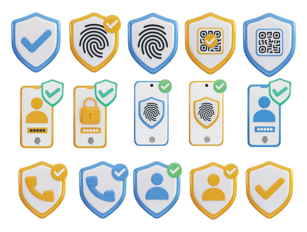 approvement icon set with 3d vector icon illustration transparent element 21640733 Vector Art at ...