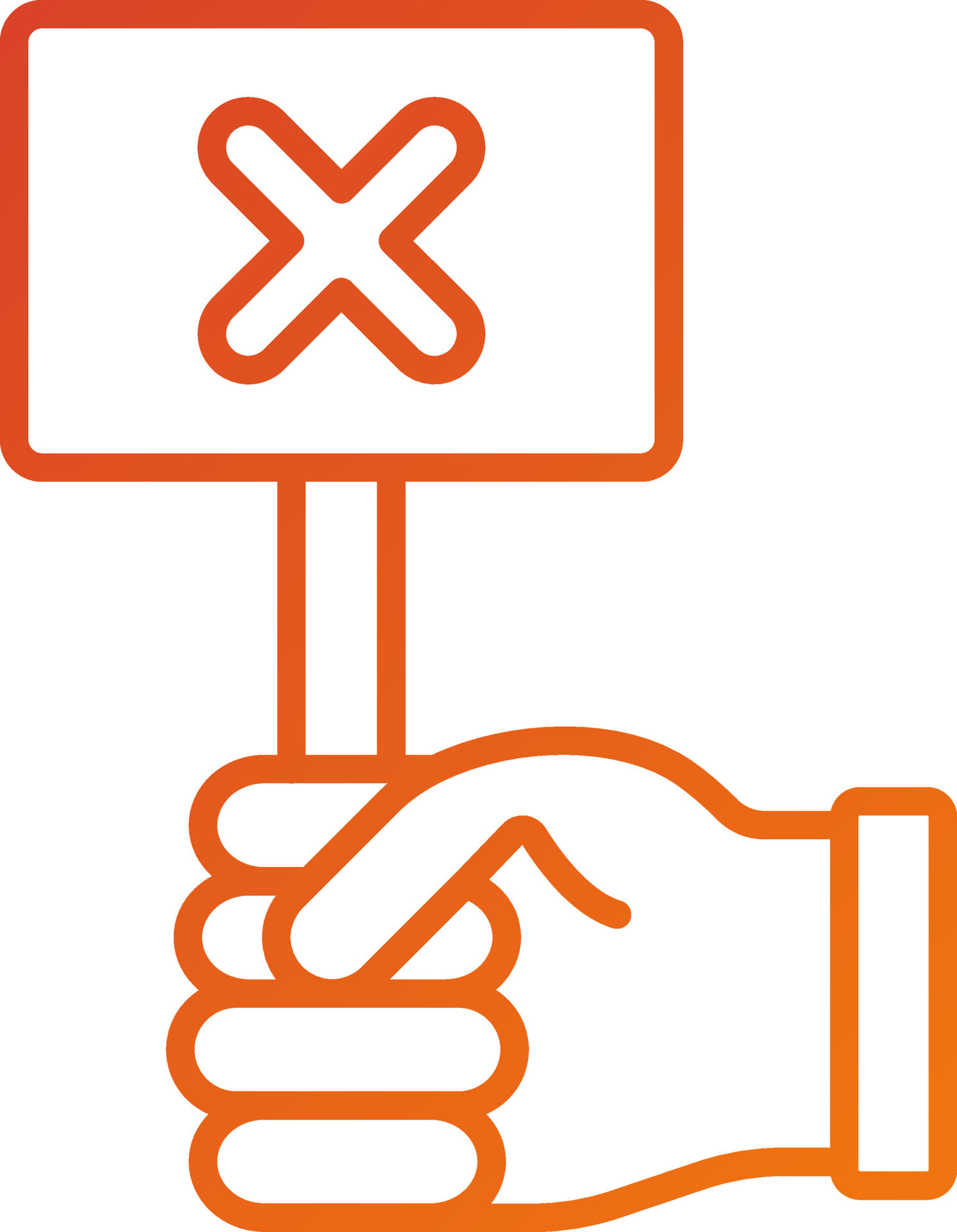 Against Icon Style 21641799 Vector Art at Vecteezy