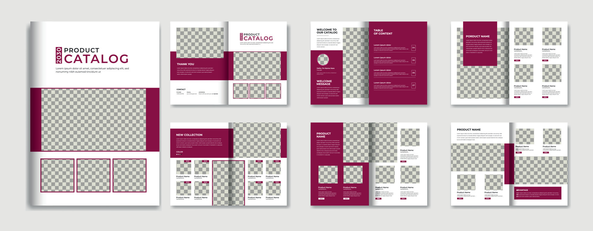 Minimalist Product Catalog Design Template Multipurpose Product Catalogue Layout Design