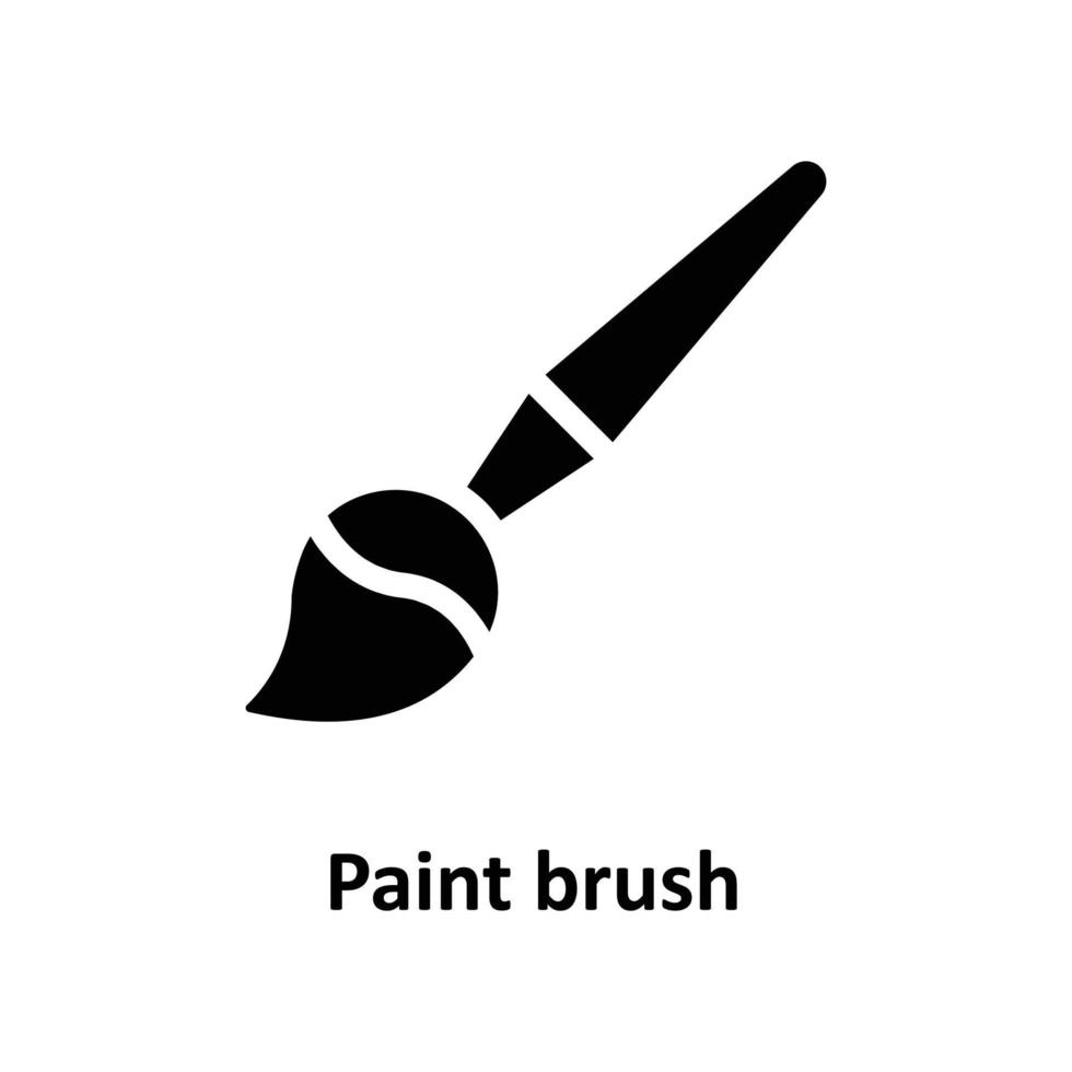 Paint Brush Vector Solid Icons. Simple stock illustration stock ...