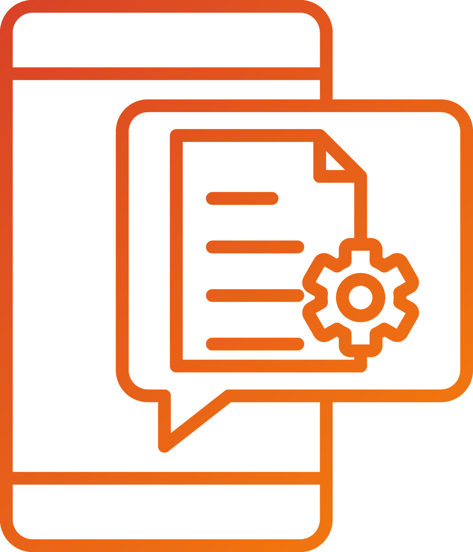 Document Settings Icon Style 21650958 Vector Art at Vecteezy