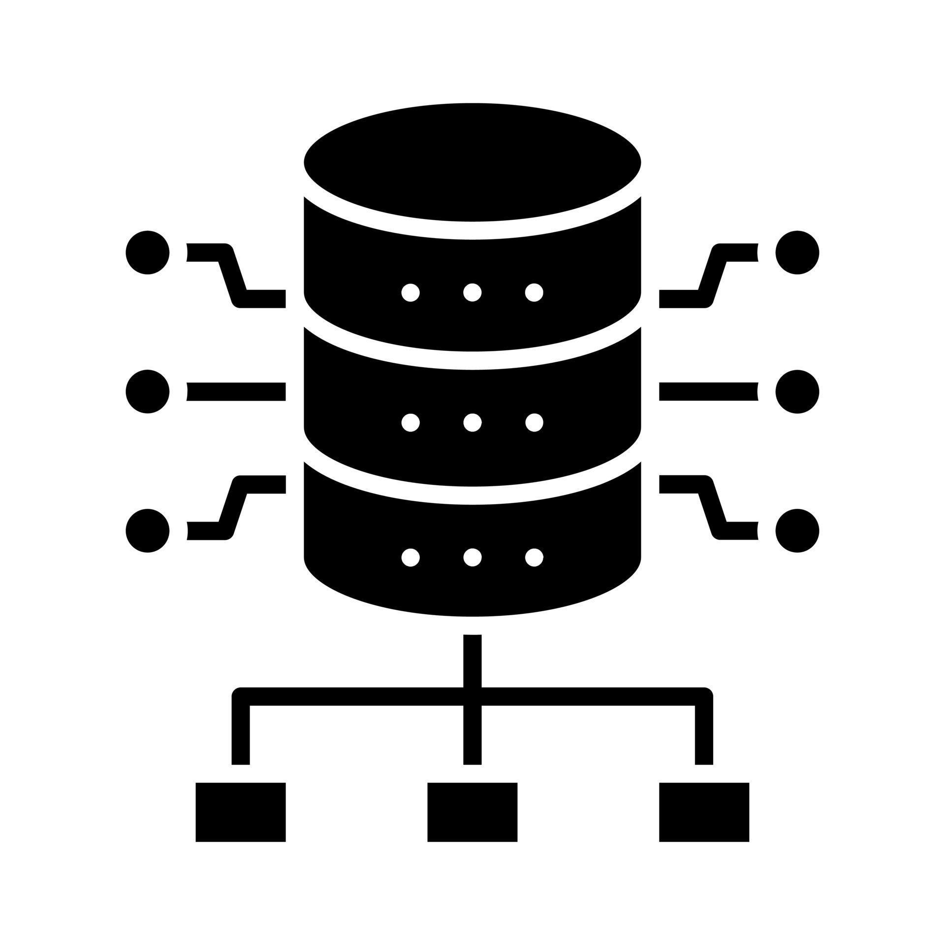 Database Network vector icon 21651127 Vector Art at Vecteezy