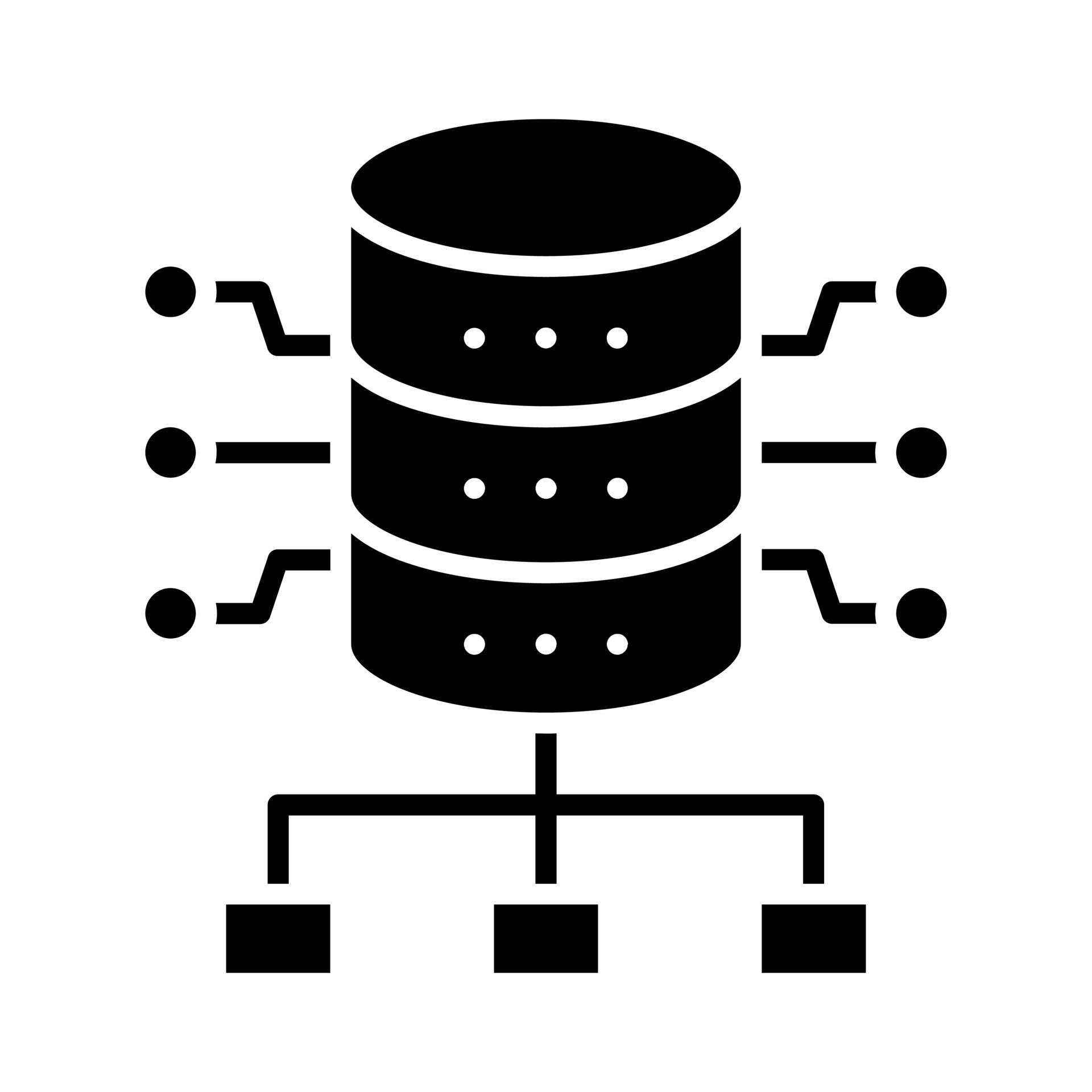 Database Network vector icon 21651127 Vector Art at Vecteezy
