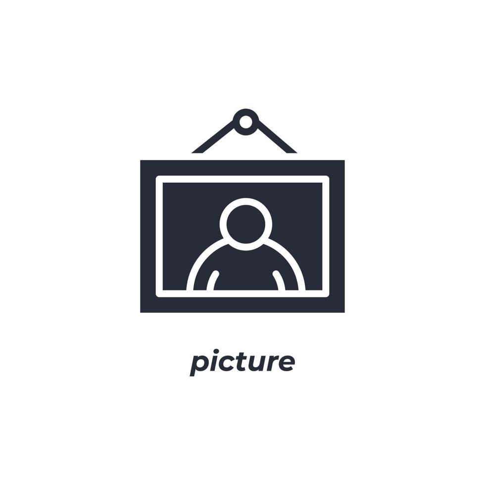 Vector Sign Picture Symbol Is Isolated On A White Background Icon Color Editable 21651603